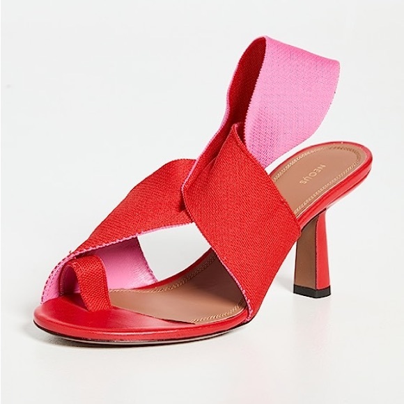 neous | Shoes | New Neousalya Cross Strap Toe Loop Sandal Heels 377 ...